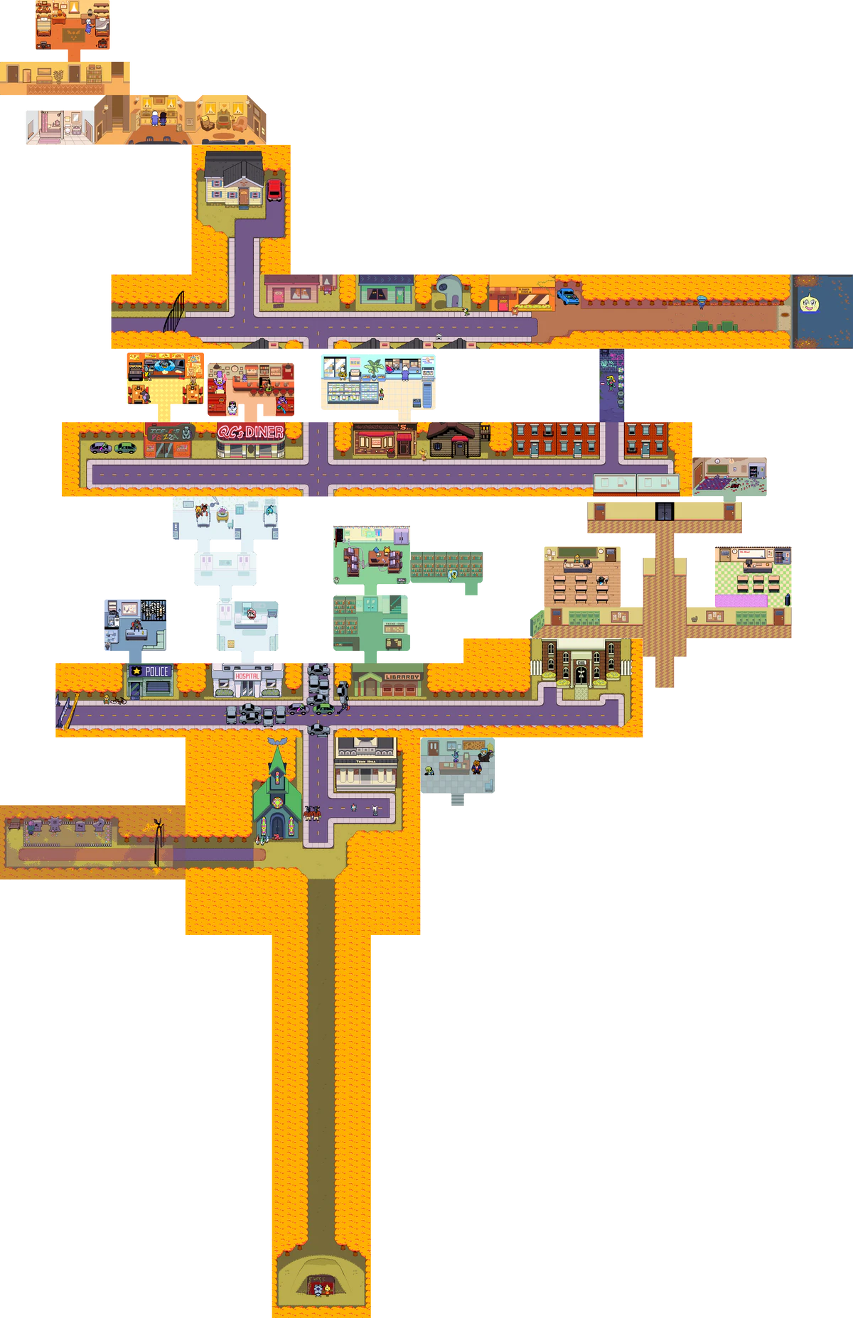 File:Hometown map (Chapter 2).png - The Deltarune Wiki
