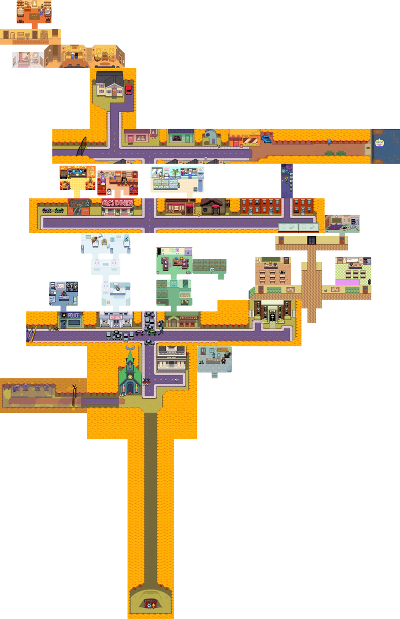 File:Hometown map (Chapter 2).png - The Deltarune Wiki